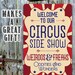 Metal Sign-circus Sideshow-durable Tin-8x12 or - Etsy
