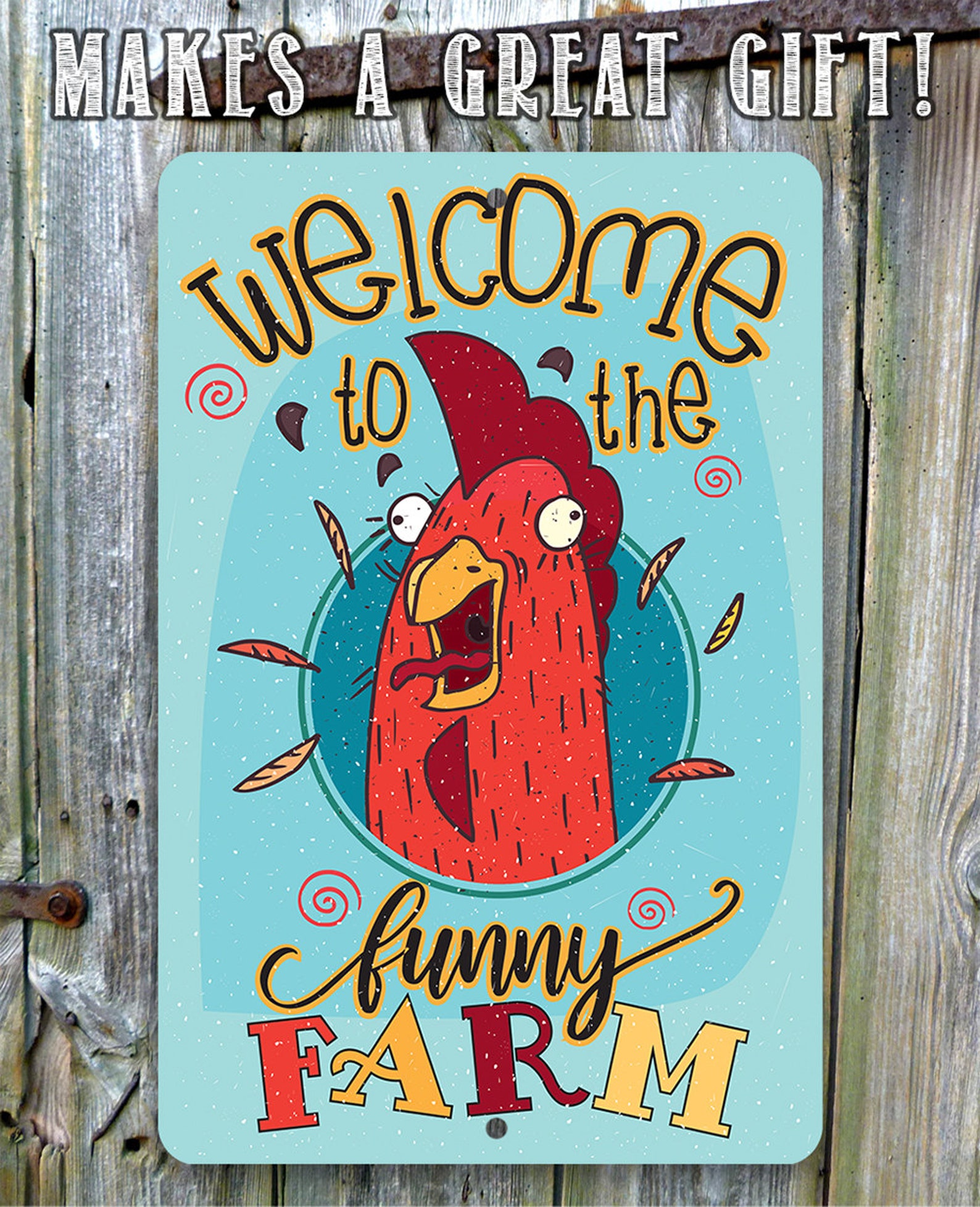 Funny Farm Metal Sign Tin 8x12 or | Etsy