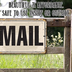 Tin Metal Sign Mail 8 X 12 or 12 X - Etsy