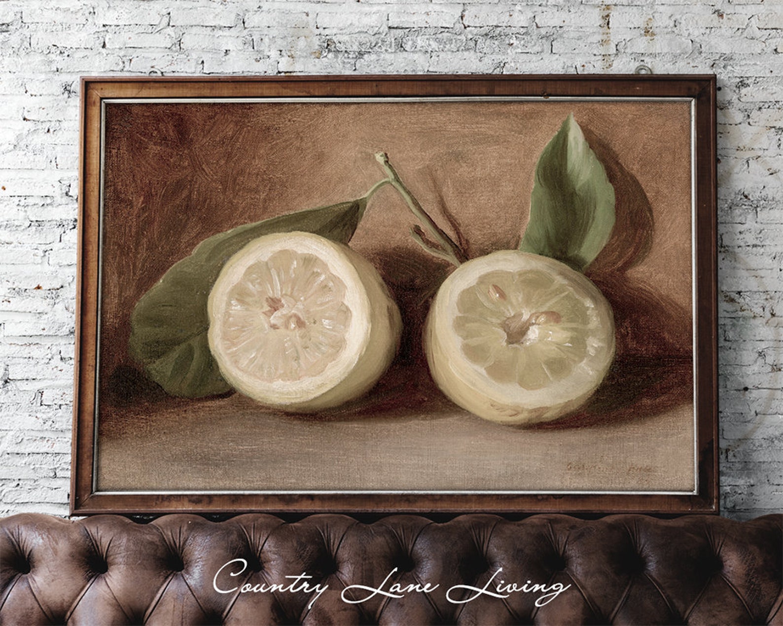 Lemon Still Life Oil Painting Download True Toned Vintage - Etsy