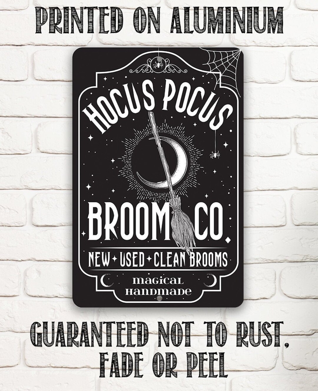 Tin Hocus Pocus Broom Co Metal Sign 8x12 or 12x18 Use Indoor/outdoor ...