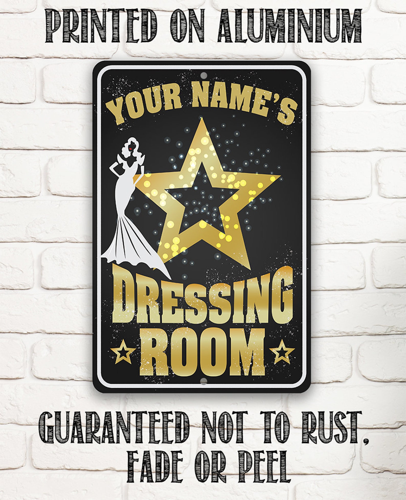 Tin Personalized Dressing Room Metal Sign 8 Etsy