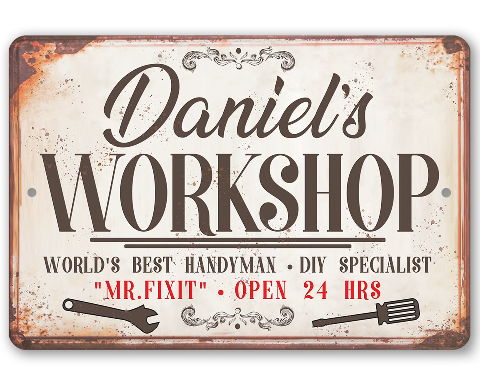 Personalized Metal Sign Workshop Tin 8x12 or - Etsy