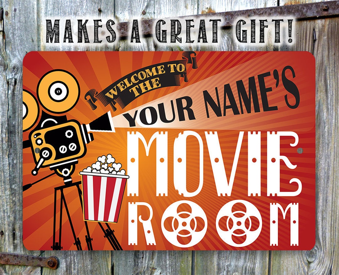 Personalized Metal Sign movie Room Metal Sign 8x12/12x18 Indoor/outdoor ...