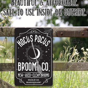 Tin Hocus Pocus Broom Co Metal Sign 8x12 or 12x18 Use Indoor/outdoor ...