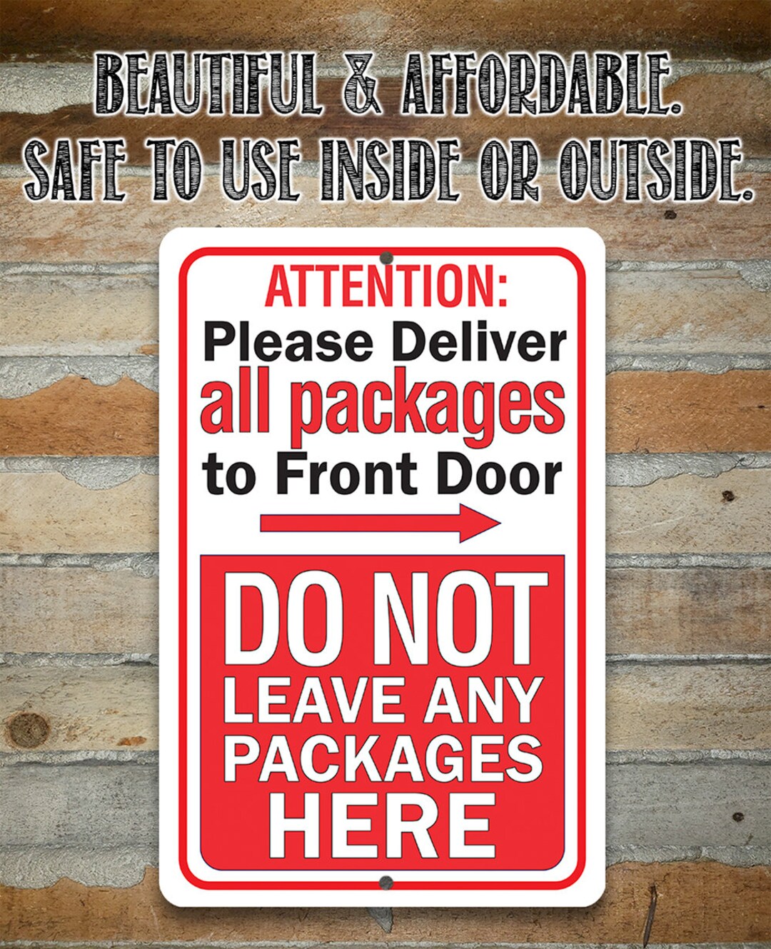 Tin-metal Sign Postal Sign 8x12 or 12x18 Indoor/outdoor Delivery Area ...
