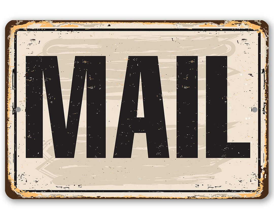 Tin Metal Sign Mail 8 X 12 or 12 X - Etsy