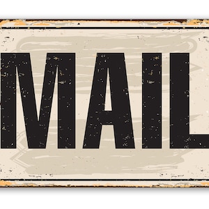 Tin Metal Sign Mail 8 X 12 or 12 X - Etsy