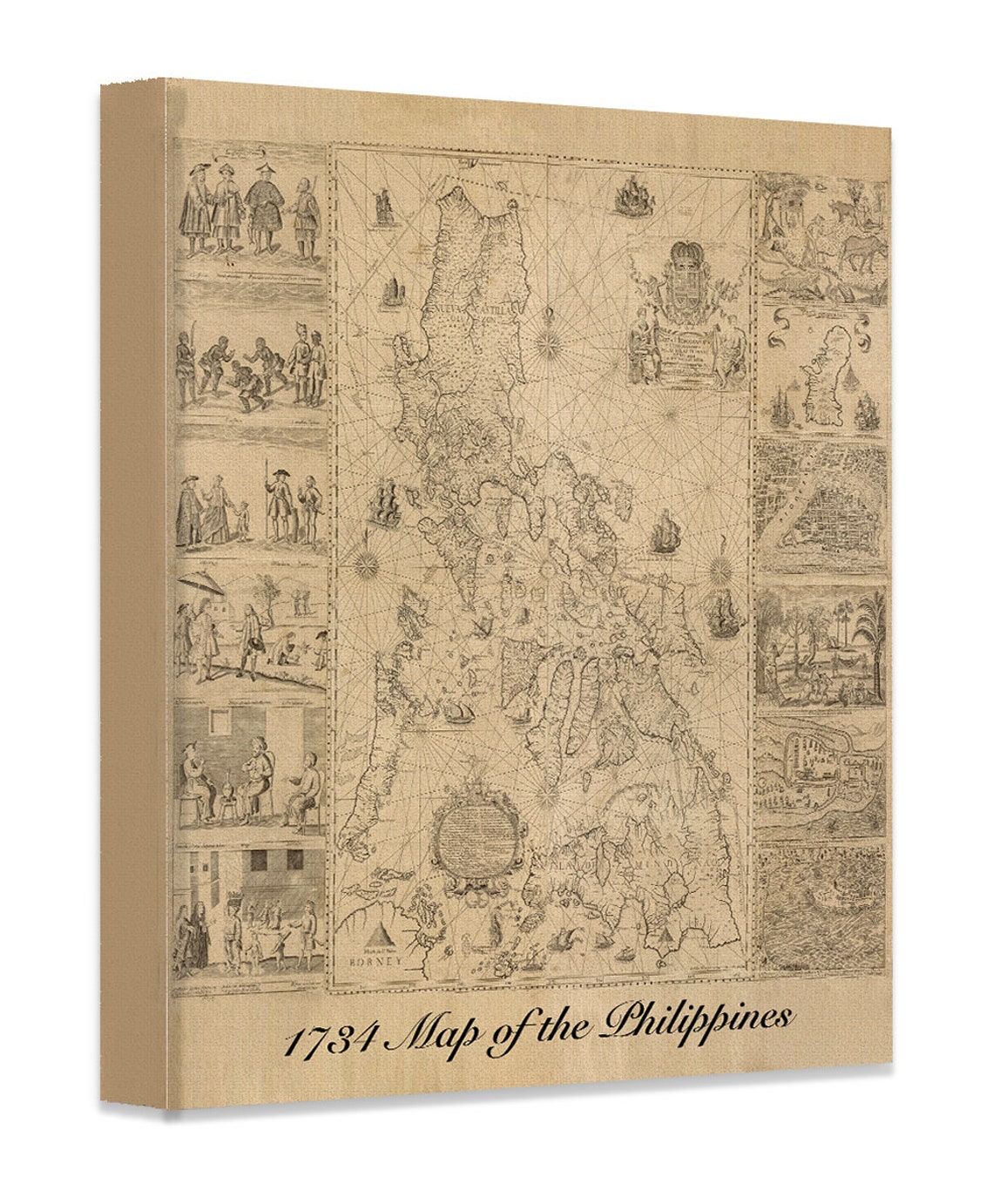 1734 Map of the Philippines Choose Unframed Poster or Canvas | Etsy