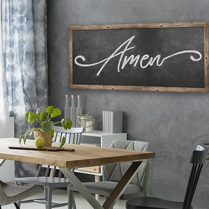 Amen Large Canvas Stretched Canvas Perfect Above a Couch and Dining ...