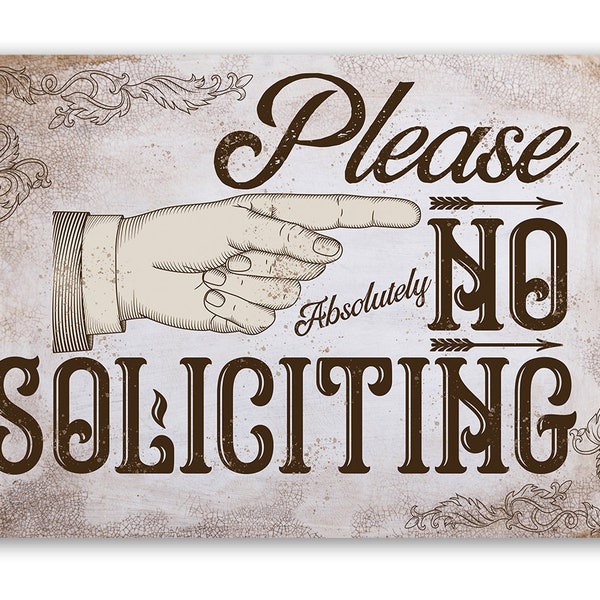 No Soliciting or Canvassing Sign - Etsy