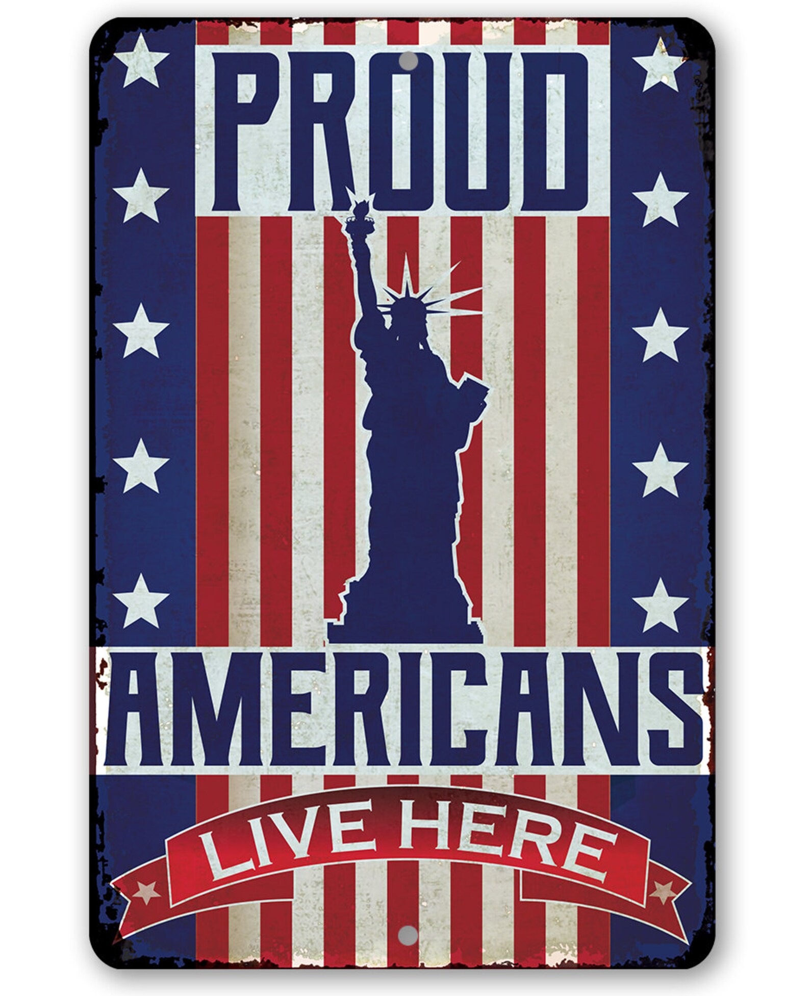 Tin Metal Sign proud Americans 8 X 12 or - Etsy