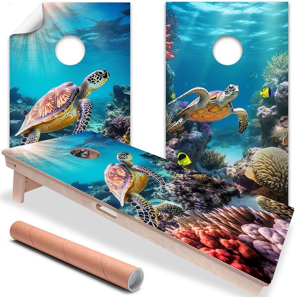 Cornhole Board Beach Decals - Etsy