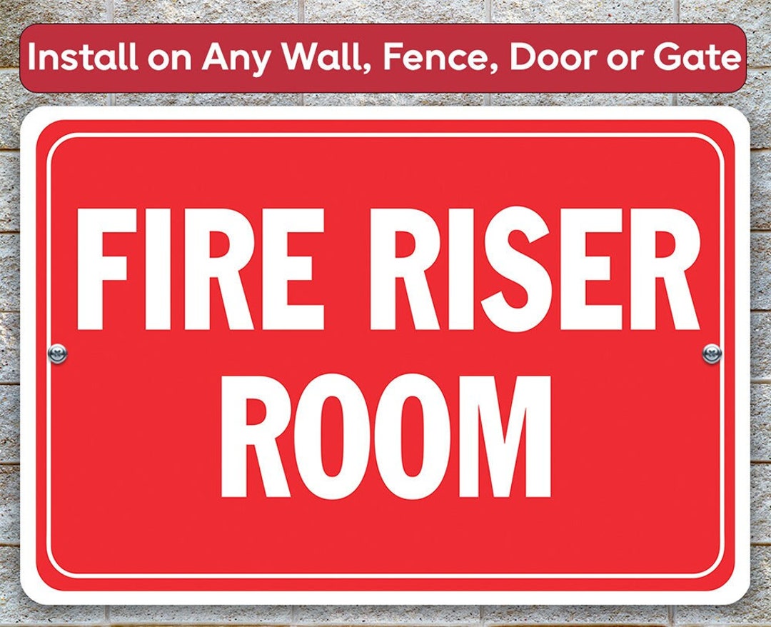 Fire Riser Room-sprinkler Alarm Control Panel FACP Fire Riser Room Sign ...