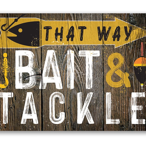 Bait and Tackle Shop Sign - Etsy