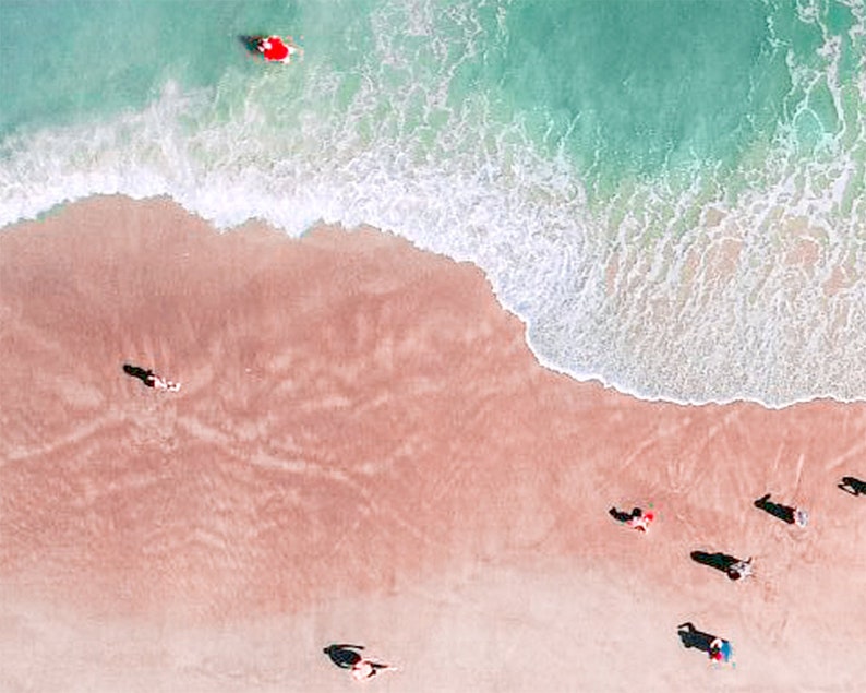 Overhead Beach Scene Seascape Image Download Bright Toned - Etsy UK