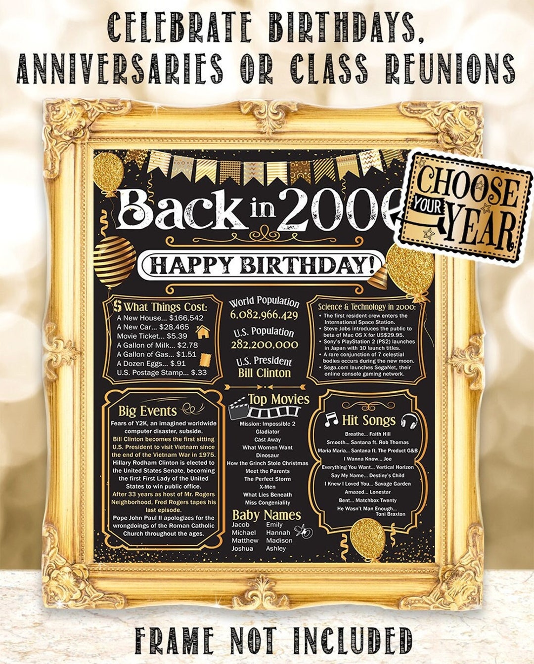 24th twenty-four Birthday Party Decorations in Gold or Rose Gold ...