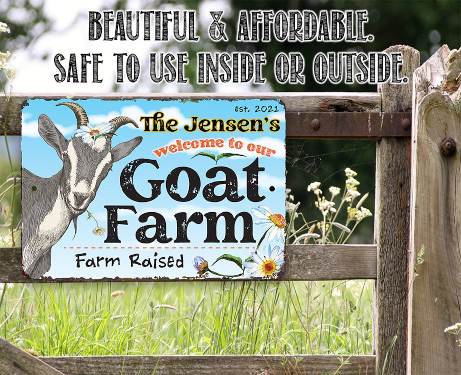 Personalized Goat Farm Metal Sign 8 X 12 or - Etsy