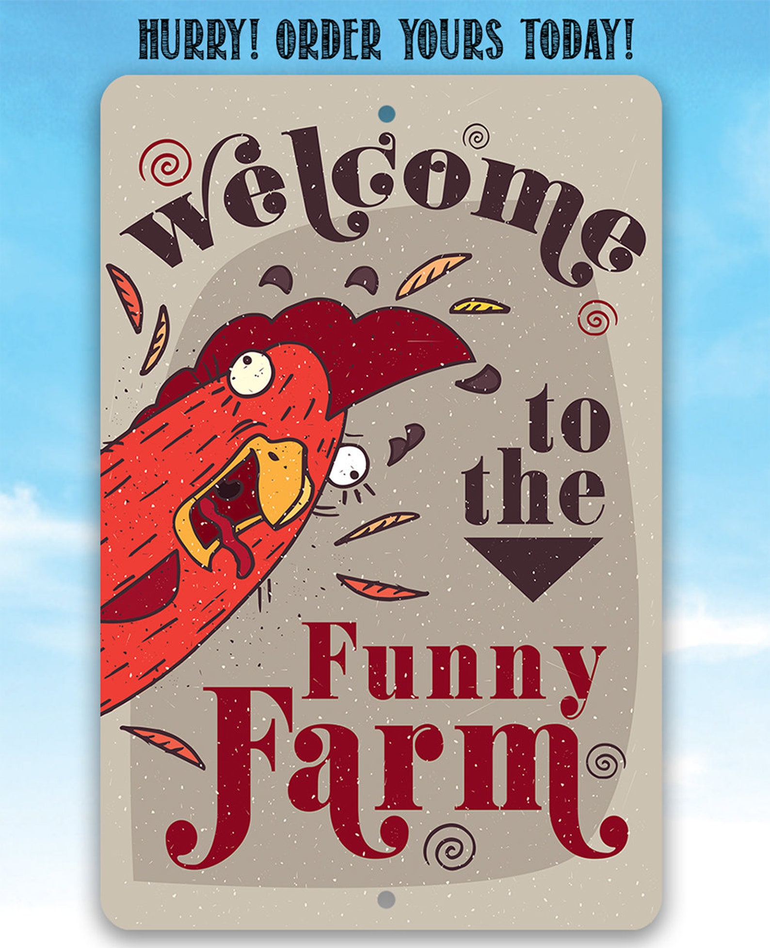 Tin Funny Farm Metal Sign 8x12 or - Etsy