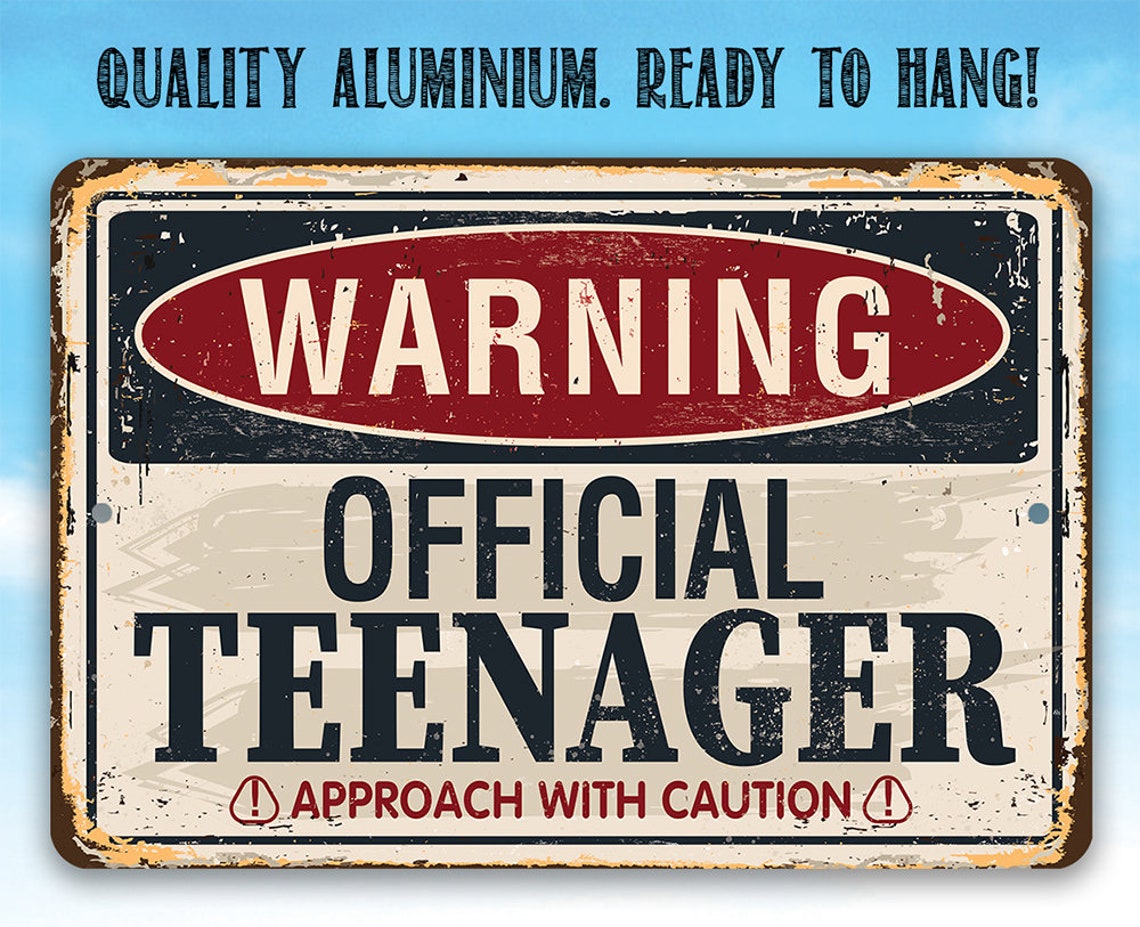 Warning Official Teenager 8 X 12 or 12 X - Etsy
