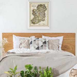 Canvas 1844 Ireland Map Choose Unframed Poster or Canvas Great Vintage ...