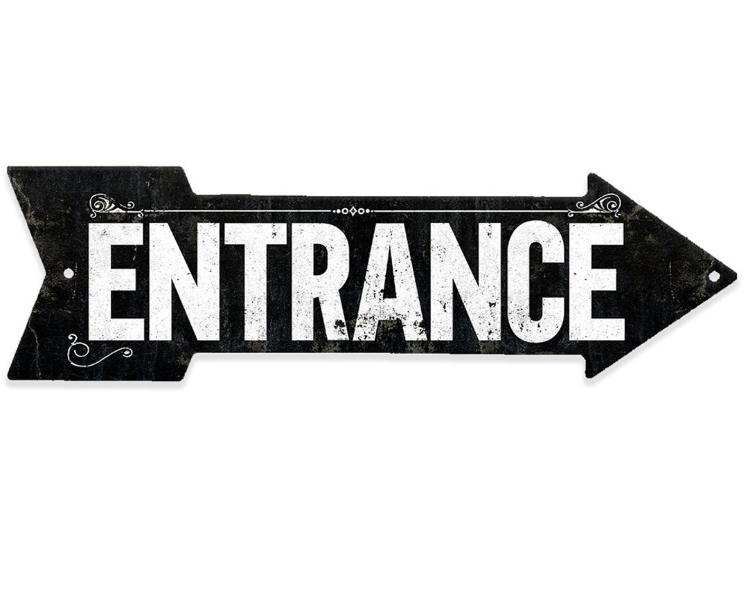 Metal-vintage Entrance Metal Arrow Directional Arrow Sign Durable Use ...