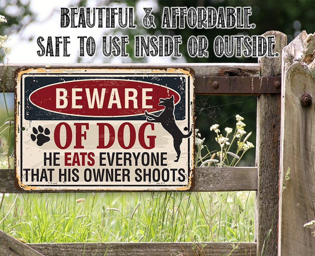 Beware of Dog 8 X 12 or 12 X 18 - Etsy