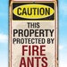 Tin Metal Sign caution Fire Ants 8 X 12 or - Etsy