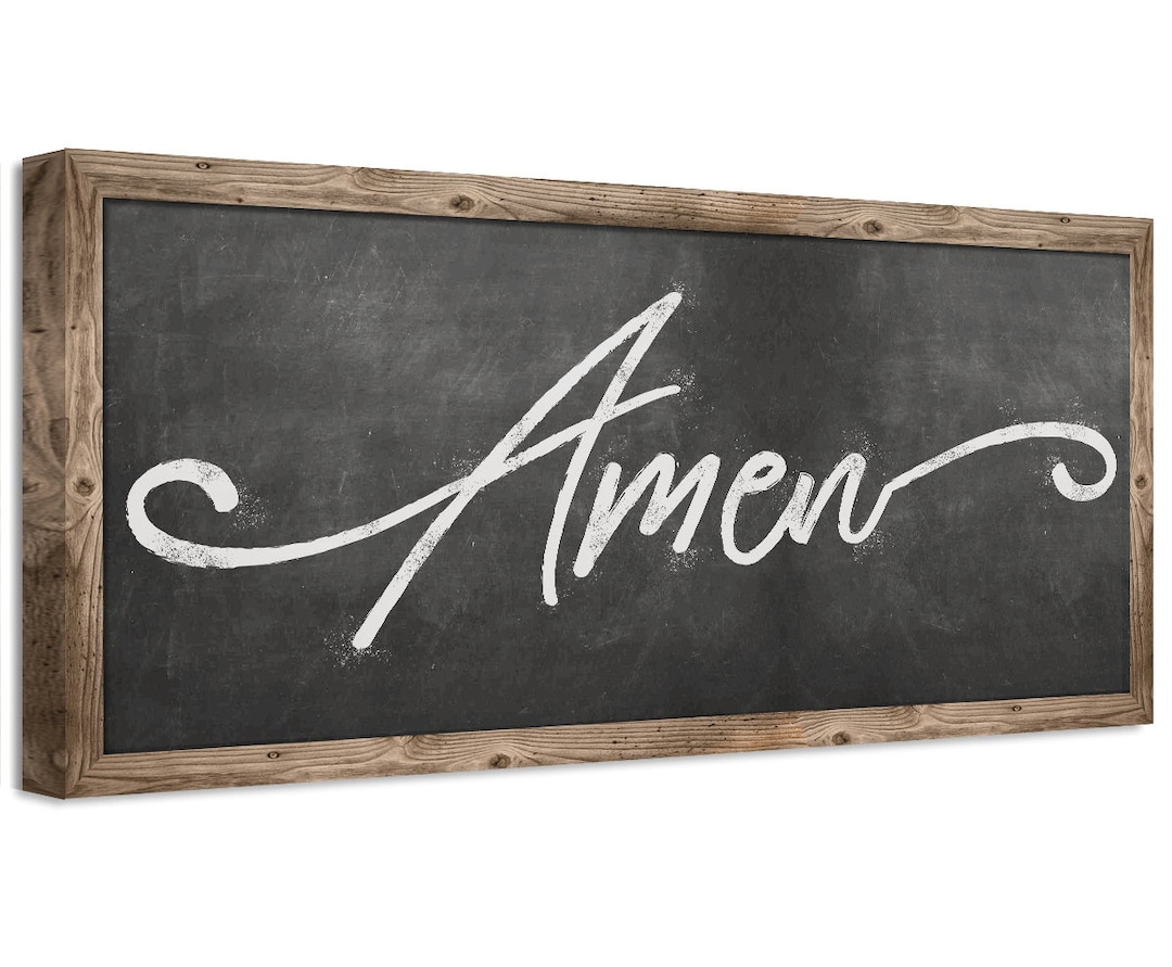 Amen Large Canvas Stretched Canvas Perfect Above a Couch and Dining ...