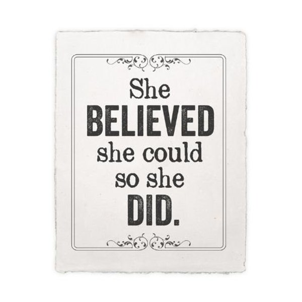 She Believed She Could so She Did Wall Art - Etsy
