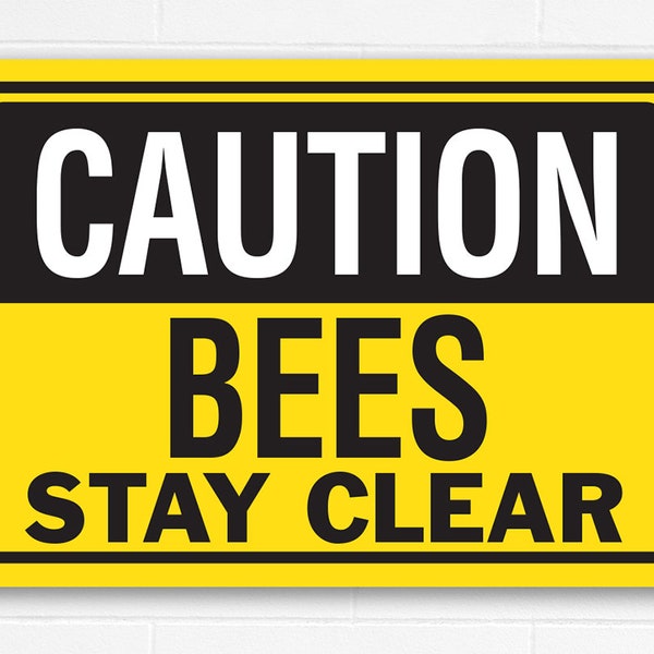 Bee Warning Sign - Etsy