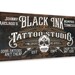 Personalized Black Ink Tattoo Large Canvas not Printed on - Etsy