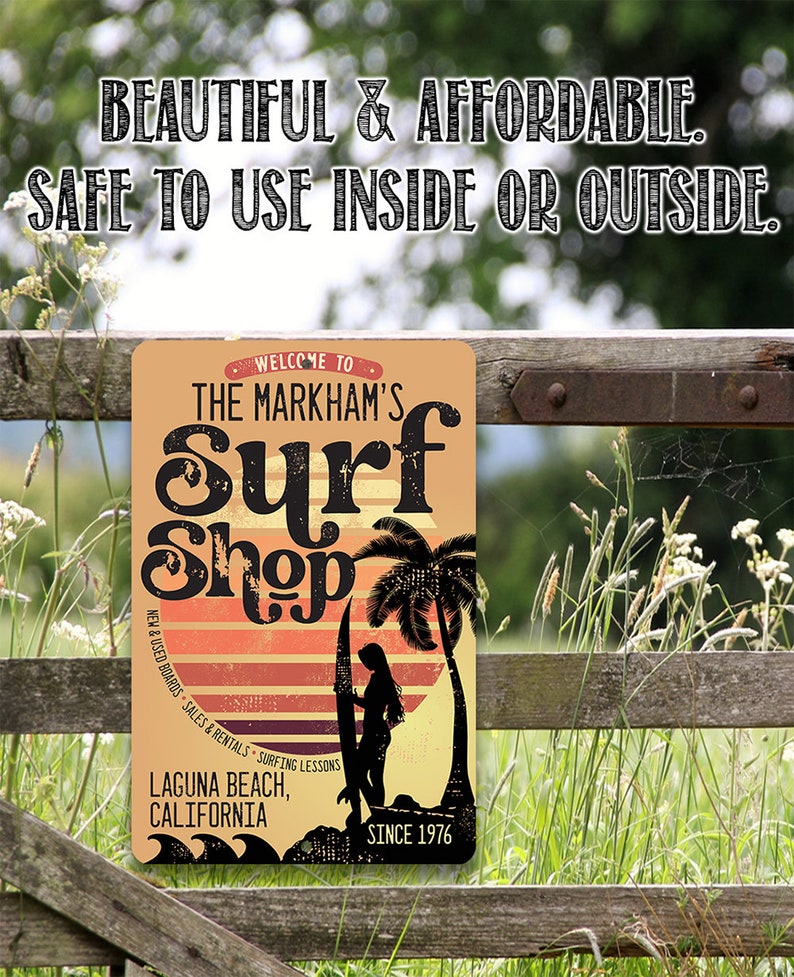 Personalized Surf Shack Metal Sign 8 X 12 or - Etsy
