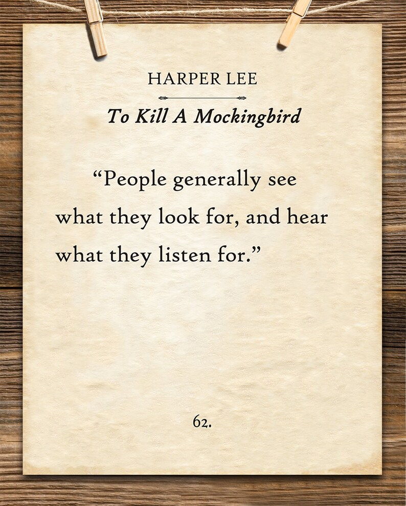 Harper Lee People Generally See What They Look for 11x14 - Etsy Harper Lee People Generally See What They Look for 11x14 - Etsy