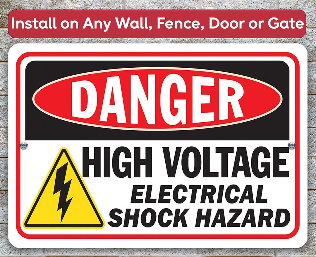 Danger High Voltage, Electrical Shock Hazard-danger High Voltage Sign-8 ...