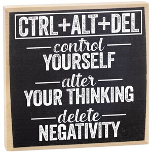 Inspirational Gifts for Women CTRL ALT Delete rustic Wooden Sign-cute ...