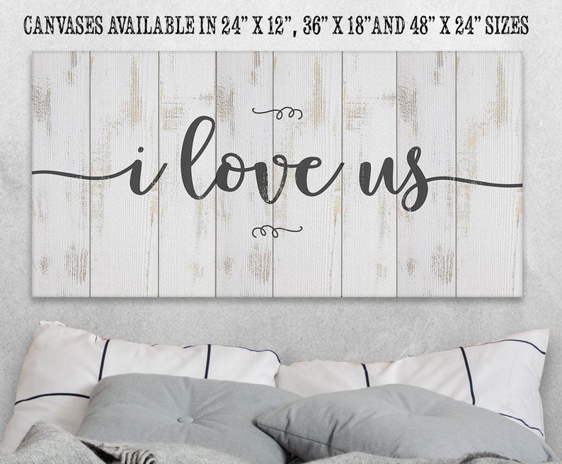 Large Canvas I Love Us Stretched on a Wood Frame Great - Etsy
