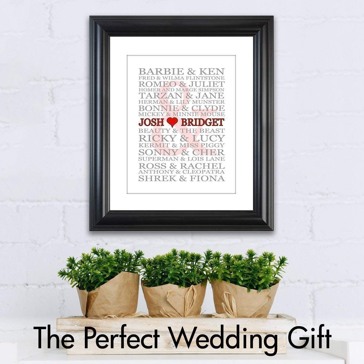 Personalized Wedding Gift Famous Couples | Etsy