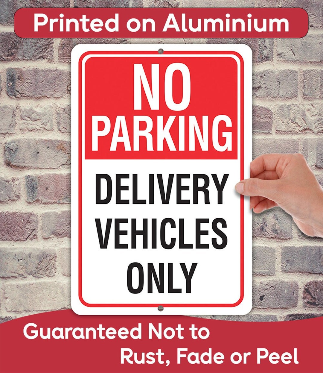 No Parking Delivery Vehicles Only Metal Sign 8x12 or 12x18 Indoor ...