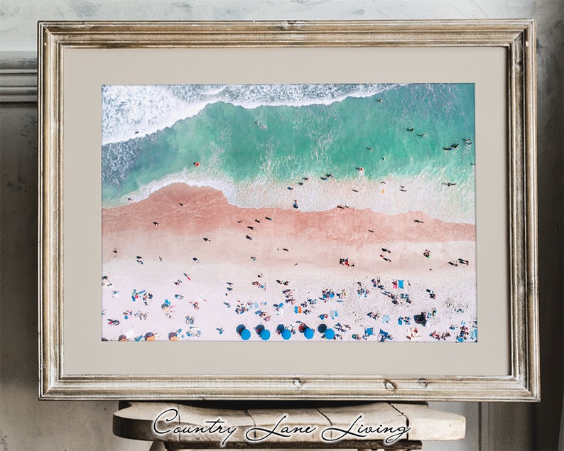 Overhead Beach Scene Seascape Image Download Bright Toned | Etsy