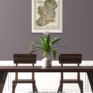 Canvas 1844 Ireland Map Choose Unframed Poster or Canvas Great Vintage ...