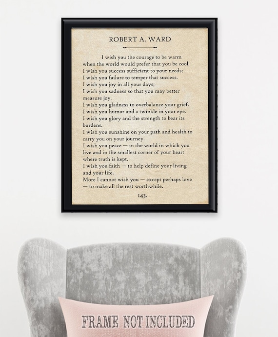 Book Page Robert A. Ward I Wish You the Courage - Etsy
