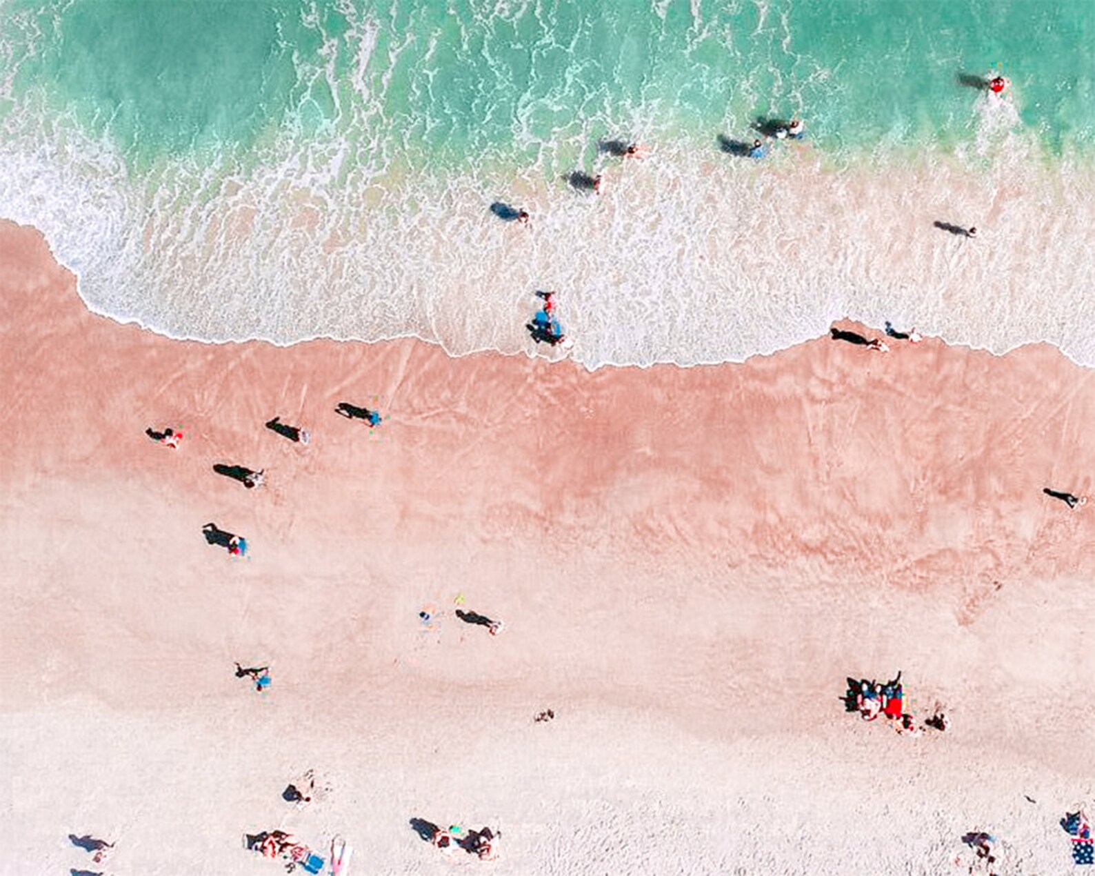 Overhead Beach Scene Seascape Image Download Bright Toned | Etsy