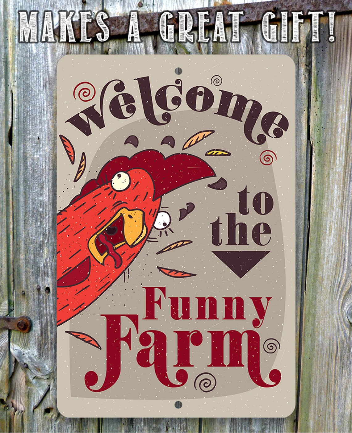 Tin Funny Farm Metal Sign 8x12 or - Etsy