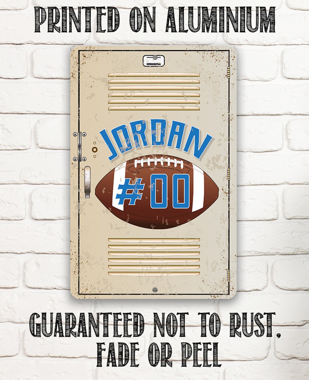 Tin Personalized American Football Metal Sign 8 X 12/12 x 18 Indoor ...