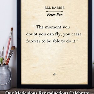 J.M. Barrie Peter Pan the Moment You Doubt Whether You Can Fly 11x14 ...