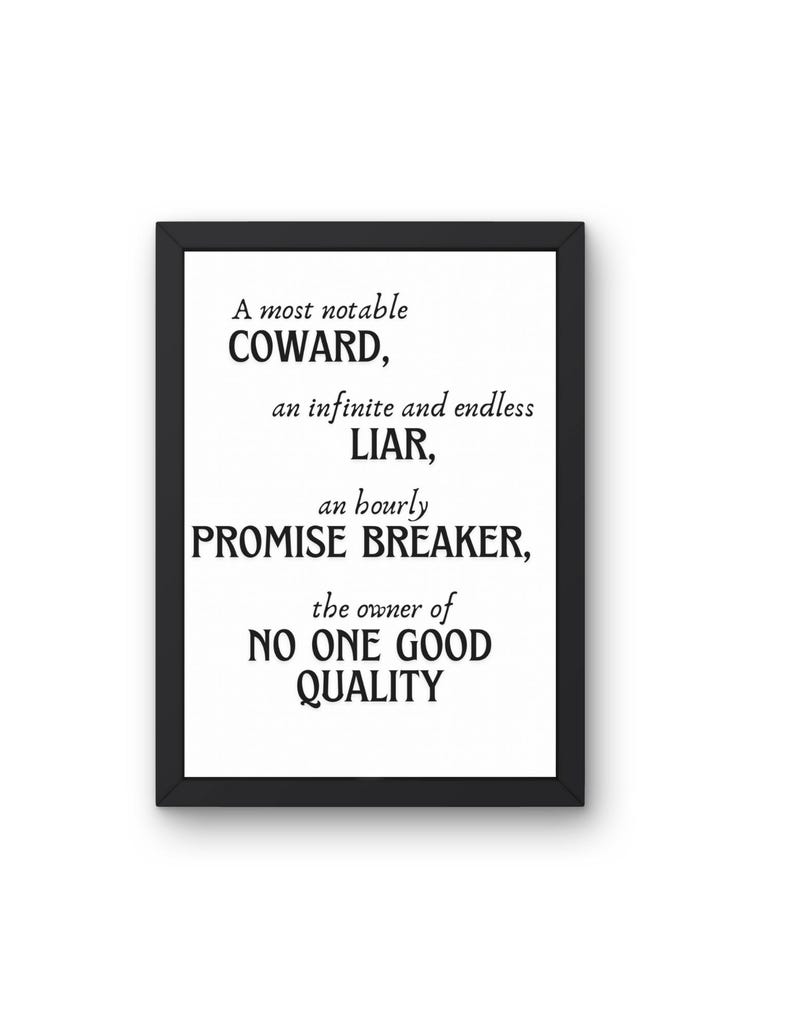Shakespeare Insults Print Set: Funny Vintage Literary Quotes (PDF ...