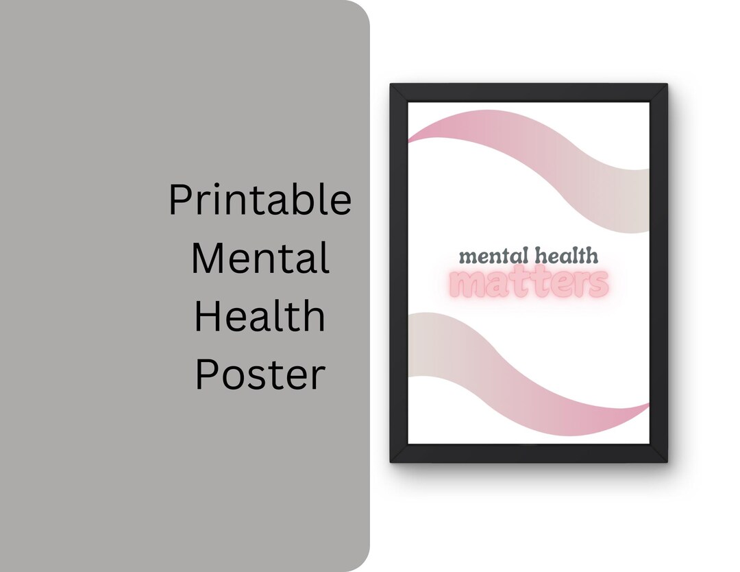 Mental Health Matters Printable Wall Decor. Perfect for Home or ...