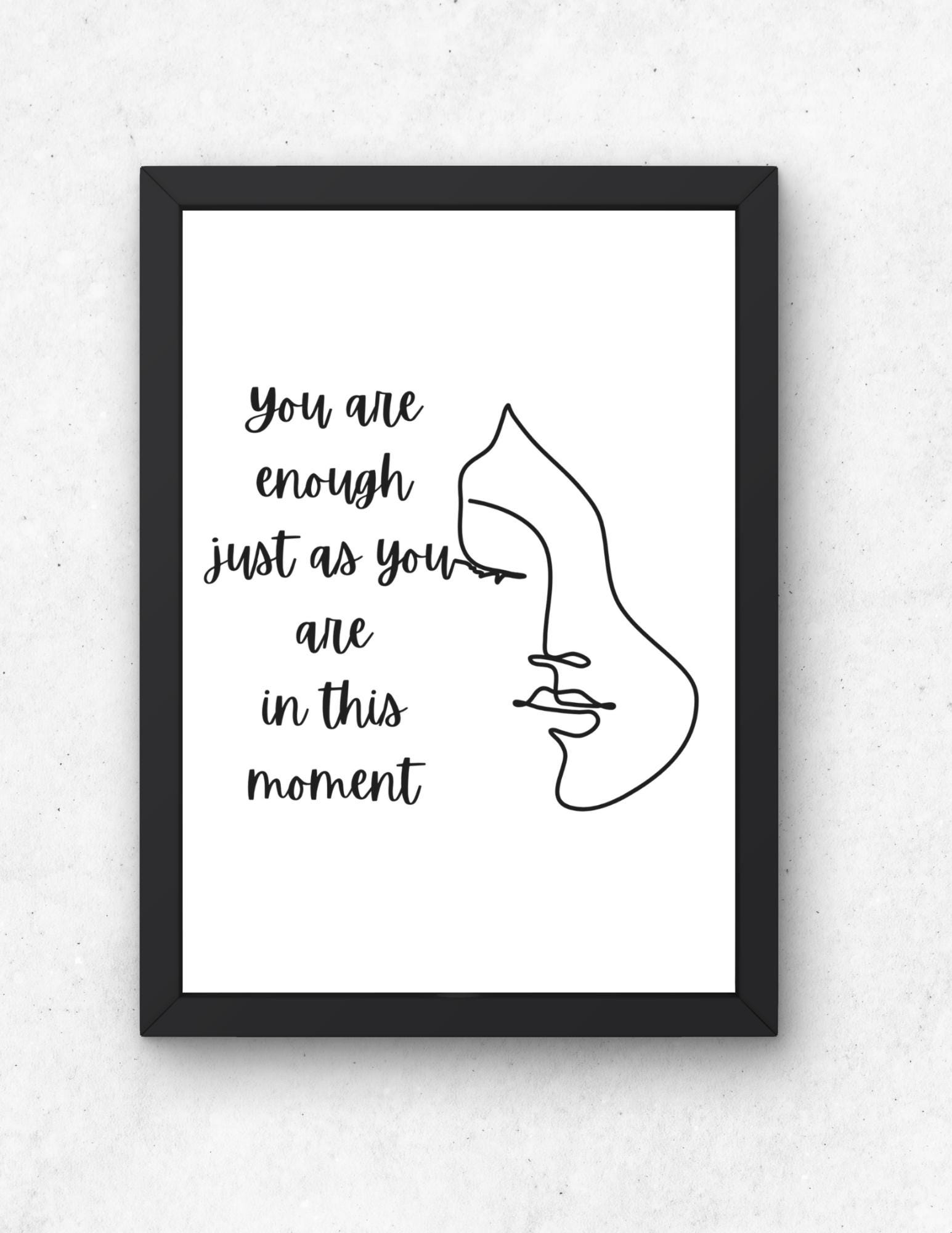 Mental Health Line Art Print: Therapist Office Decor (digital Download ...