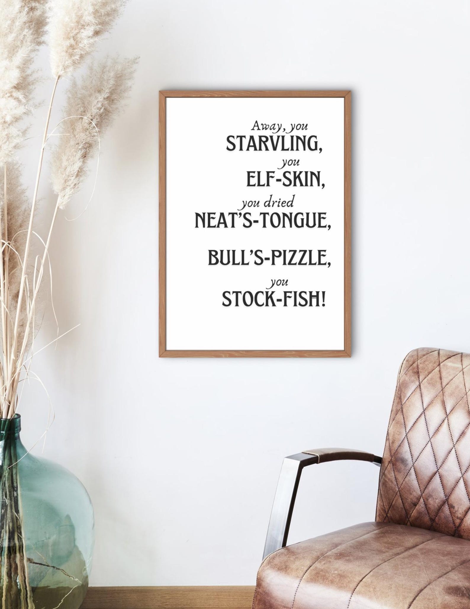 Shakespeare Insults Print Set: Funny Vintage Literary Quotes (PDF ...